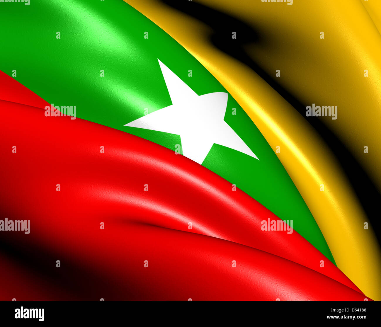 Flag of Myanmar. Close Up Stock Photo - Alamy