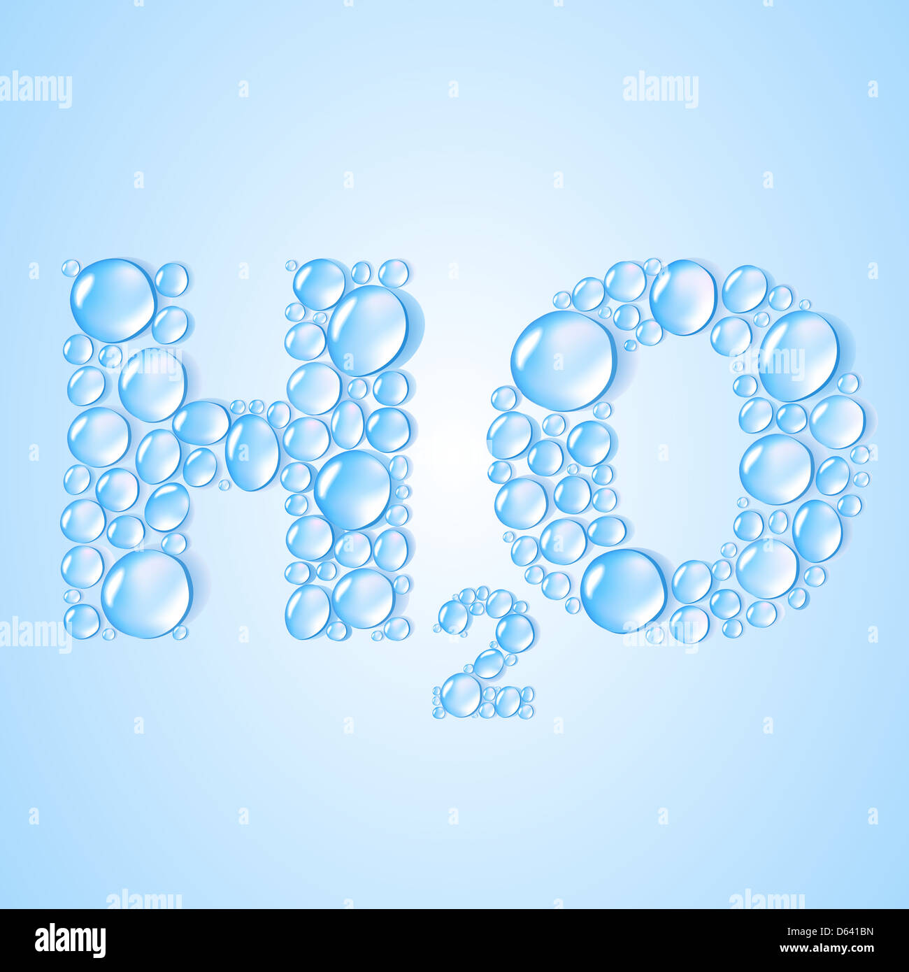 water drops H2O shaped - vector background Stock Photo - Alamy