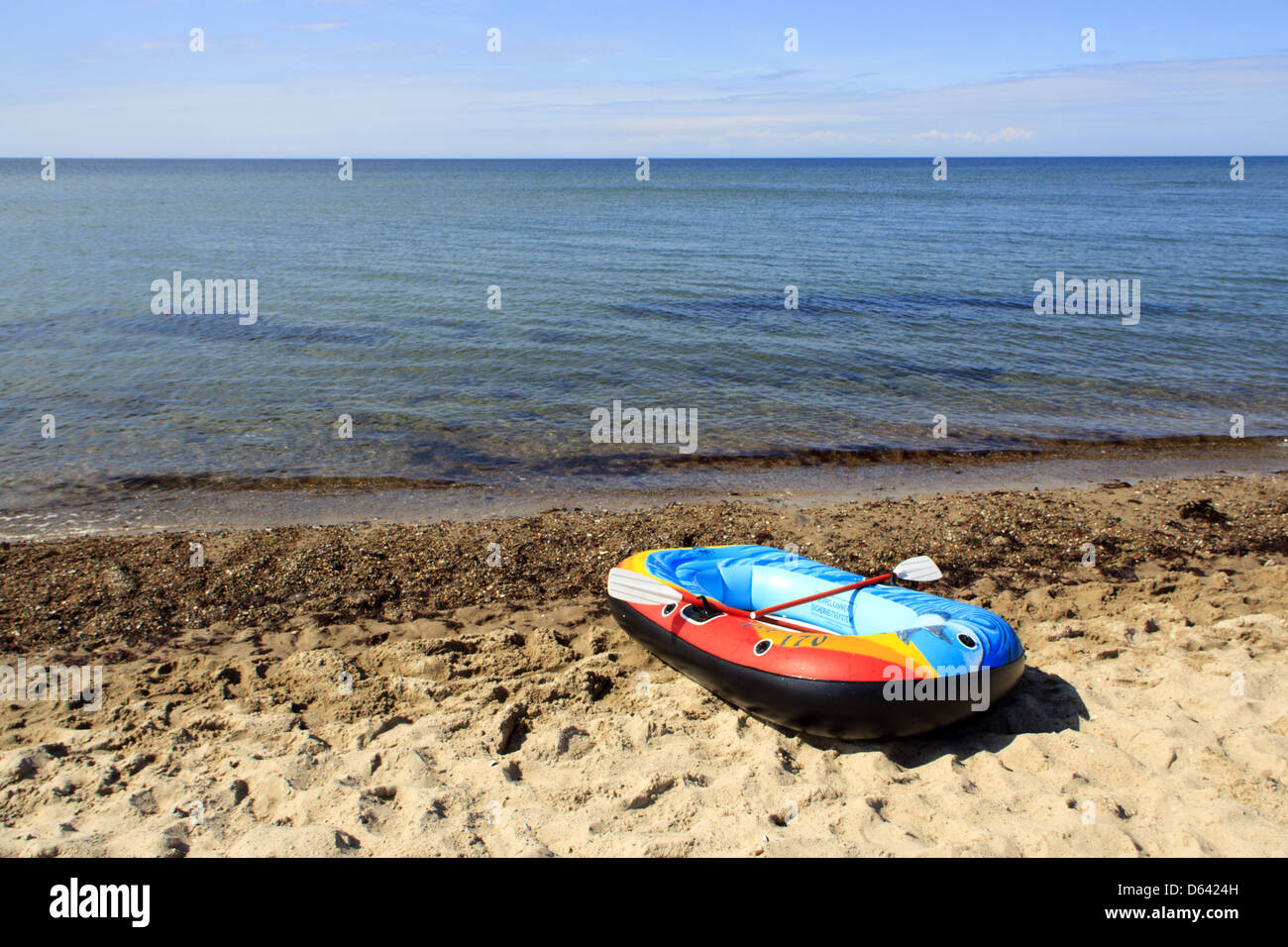 Rubber dinghy on beach hi-res stock photography and images - Alamy