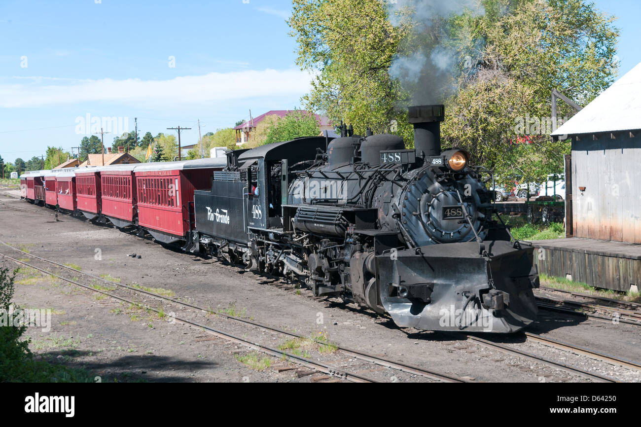 New Mexico, Chama, Cumbres & Toltec Scenic Railroad, steam locomotive ...