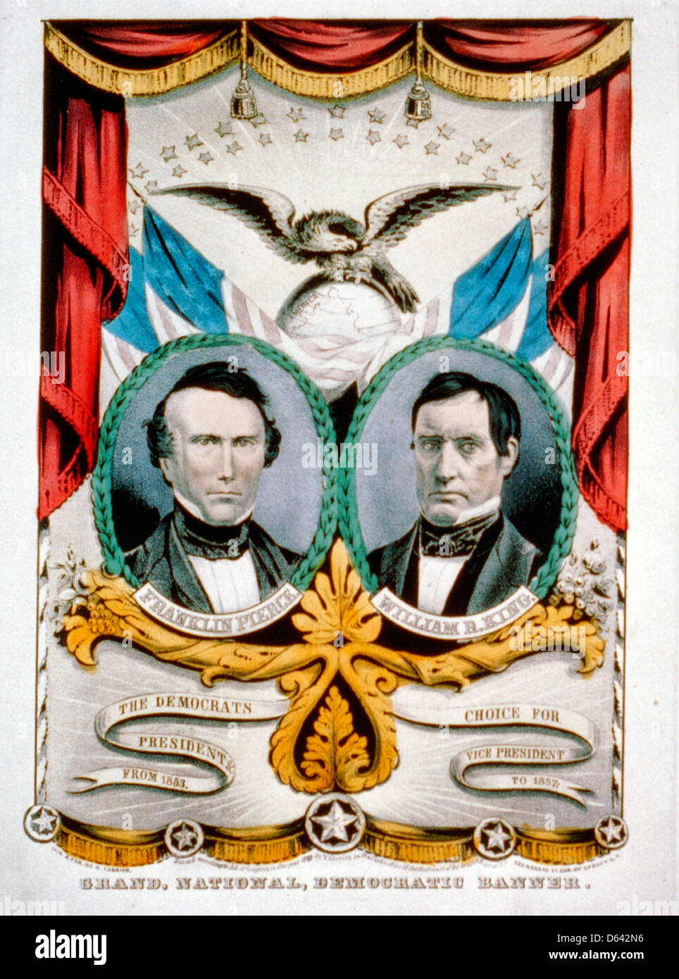 Grand, national, democratic banner - press onward. Franklin Pierce for ...
