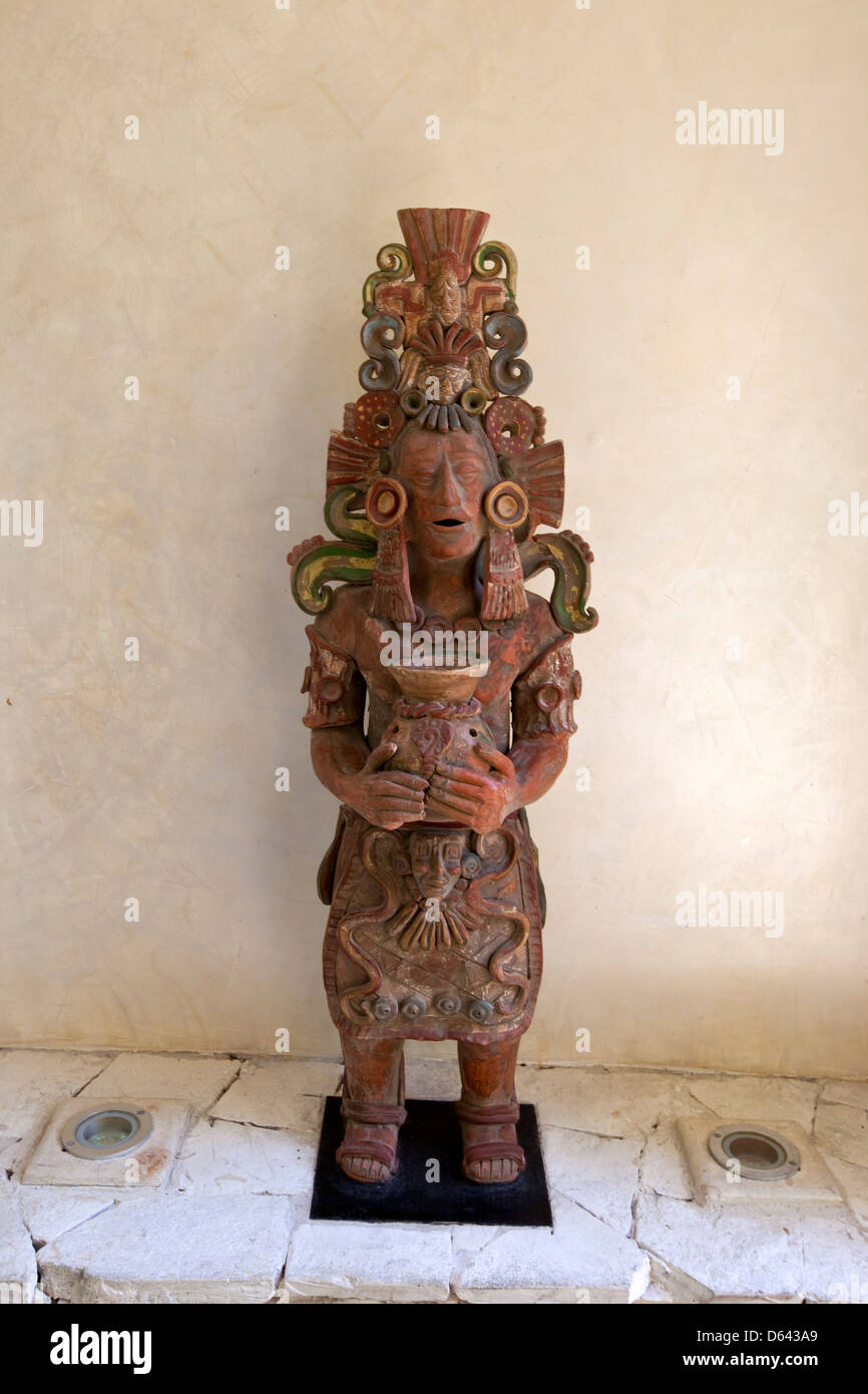 Replica of a Mayan Ceramic Figure Decorating Modern Apartment, Playa ...