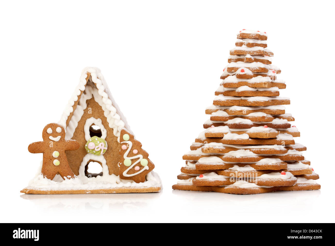 Gingerbread Christmas symbols Stock Photo - Alamy