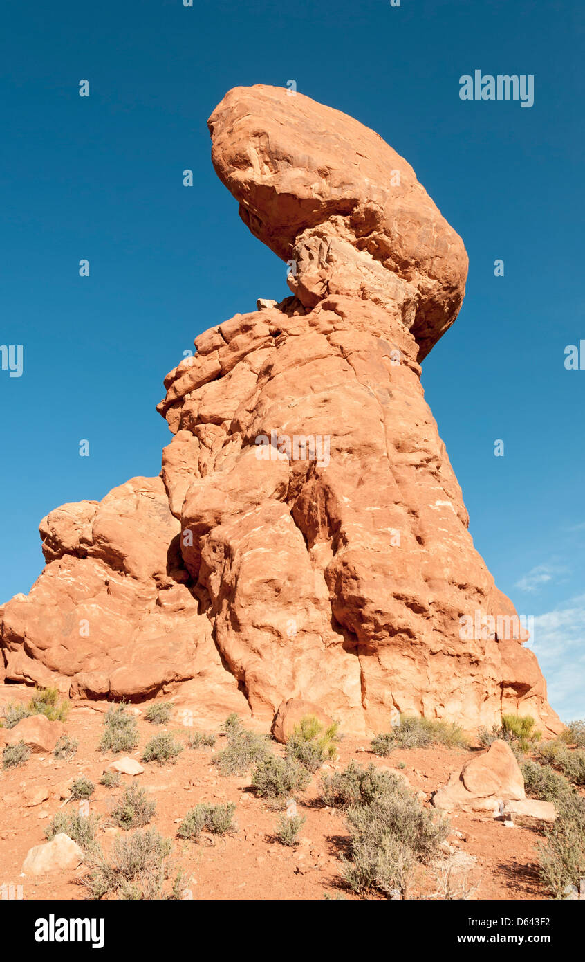 Utah, Arches National Park, Balanced Rock Stock Photo - Alamy