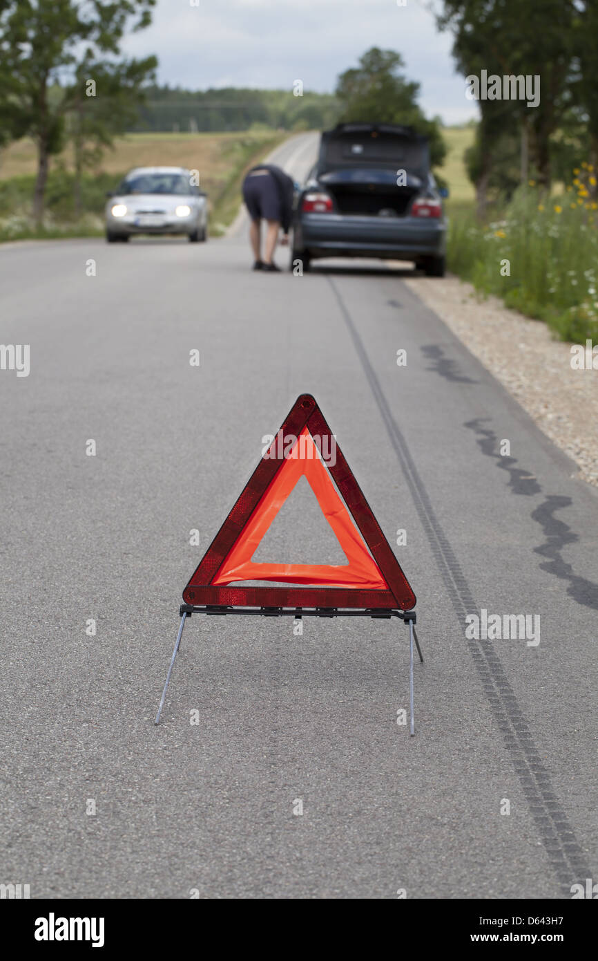 Broken car parked on road hi-res stock photography and images - Alamy