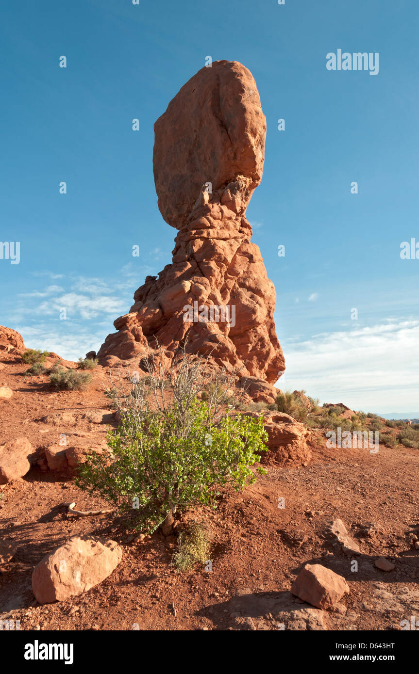 Utah, Arches National Park, Balanced Rock Stock Photo - Alamy