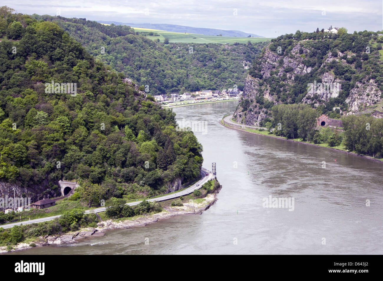 route section Rhine Germany Stock Photo - Alamy
