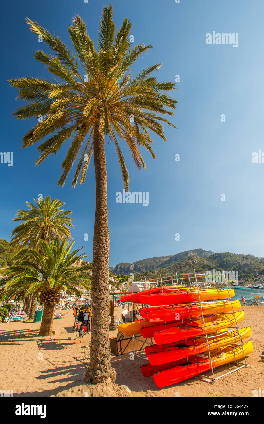 Port de Soller beach Stock Photo - Alamy