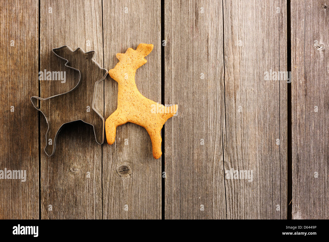 Christmas homemade gingerbread deer cookie Stock Photo - Alamy