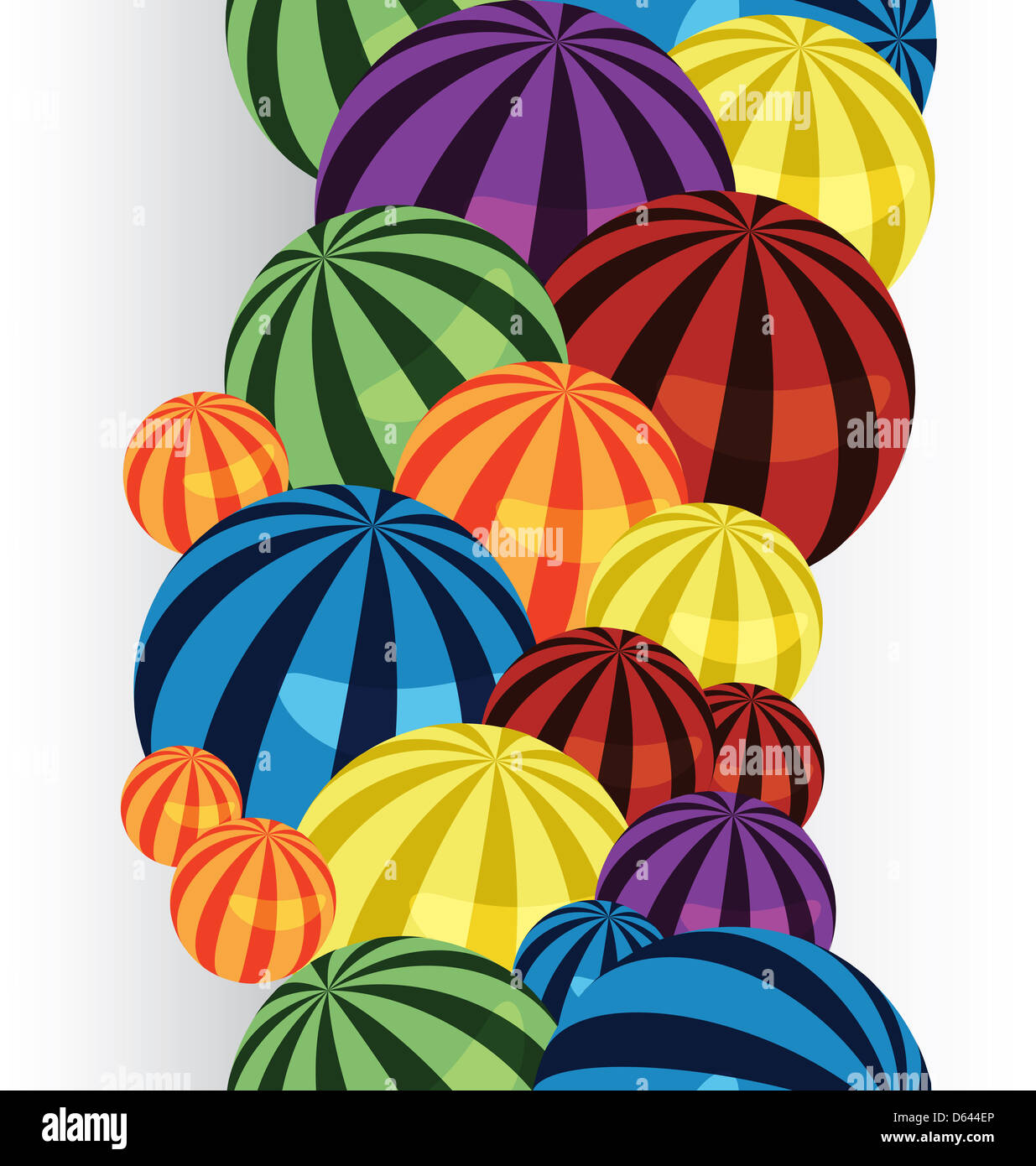 Colorful balls border verical Stock Photo - Alamy