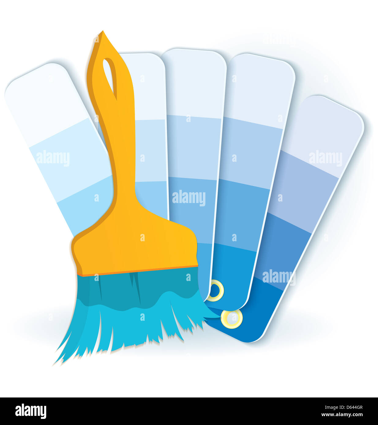 Paint swatches and brush hi-res stock photography and images - Alamy