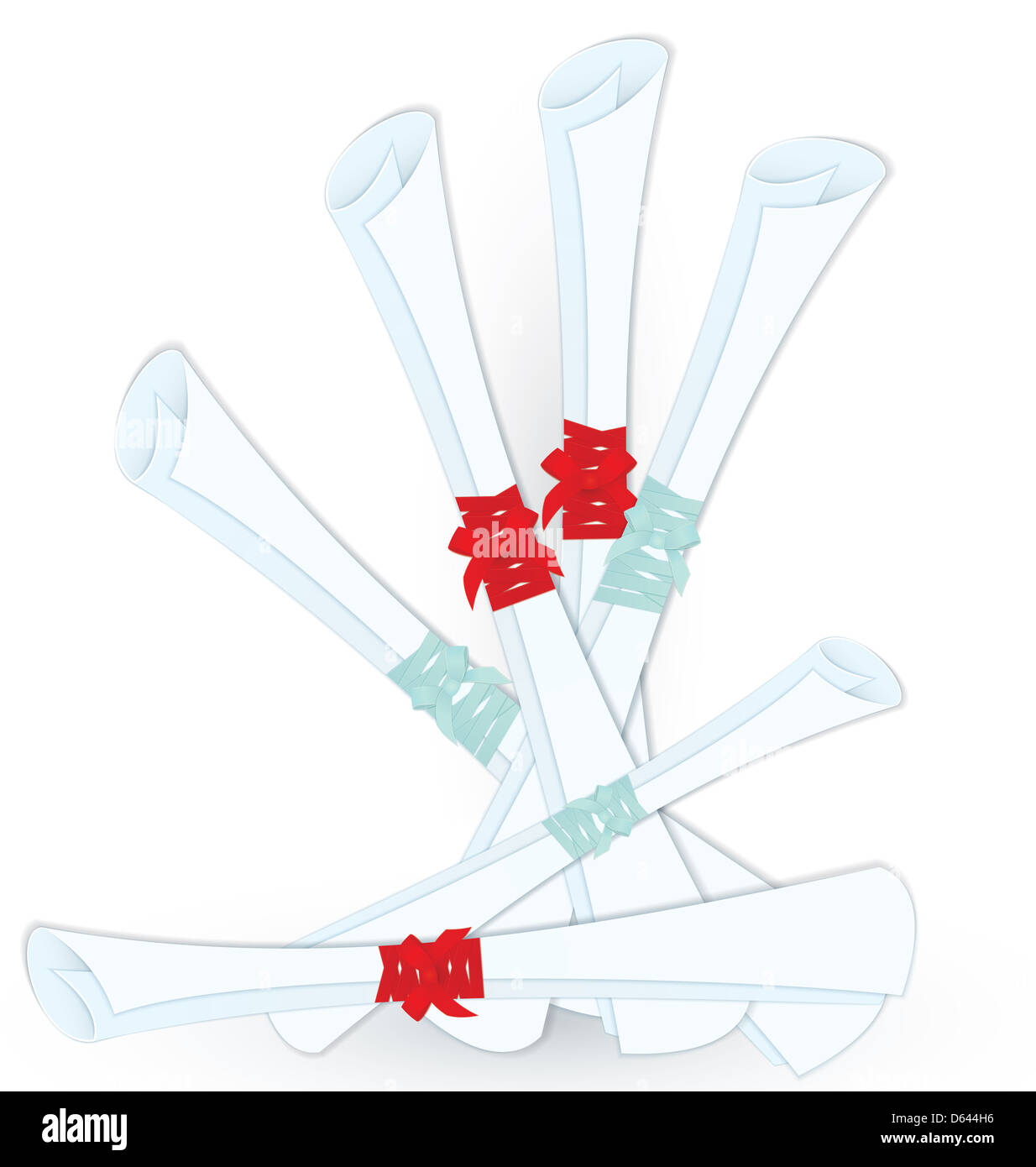 Ribbon rolled paper Stock Photo - Alamy