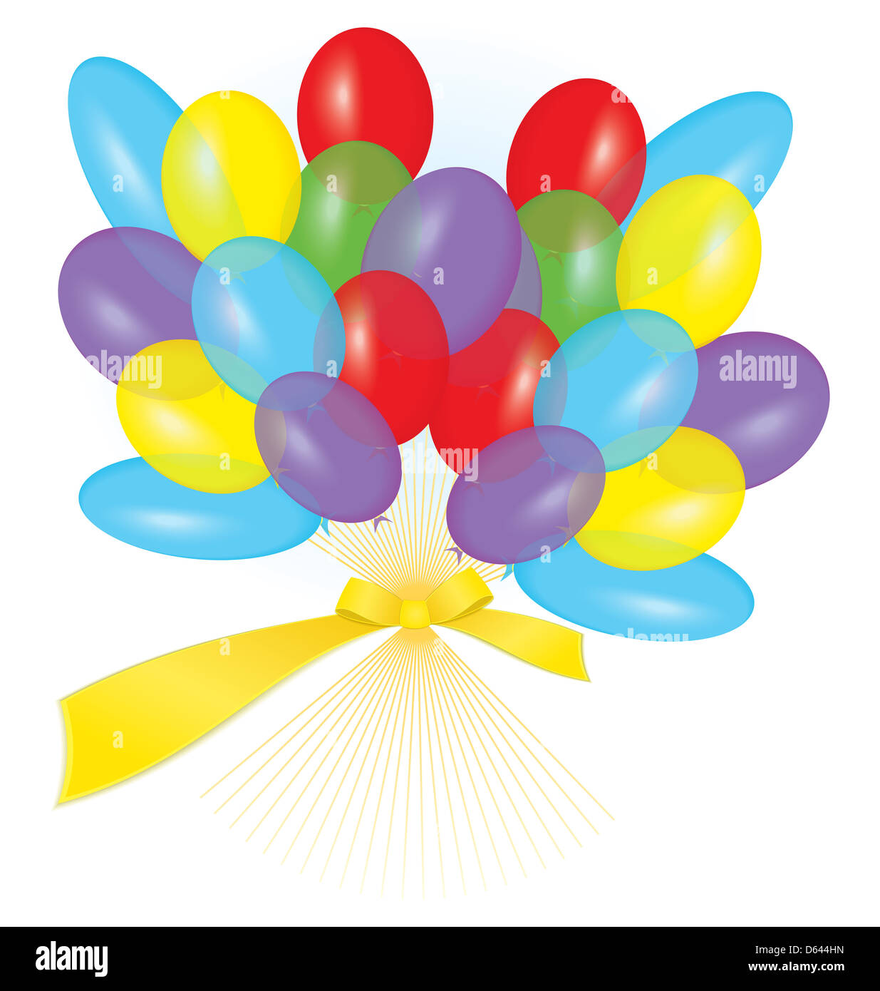 Balloon yellow ribbon hi-res stock photography and images - Alamy