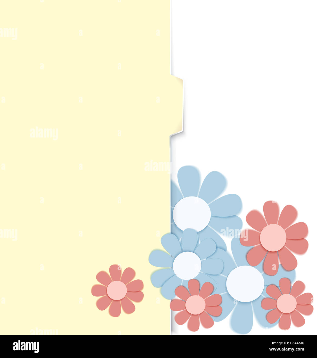 Folder with paper crafted flowers Stock Photo - Alamy