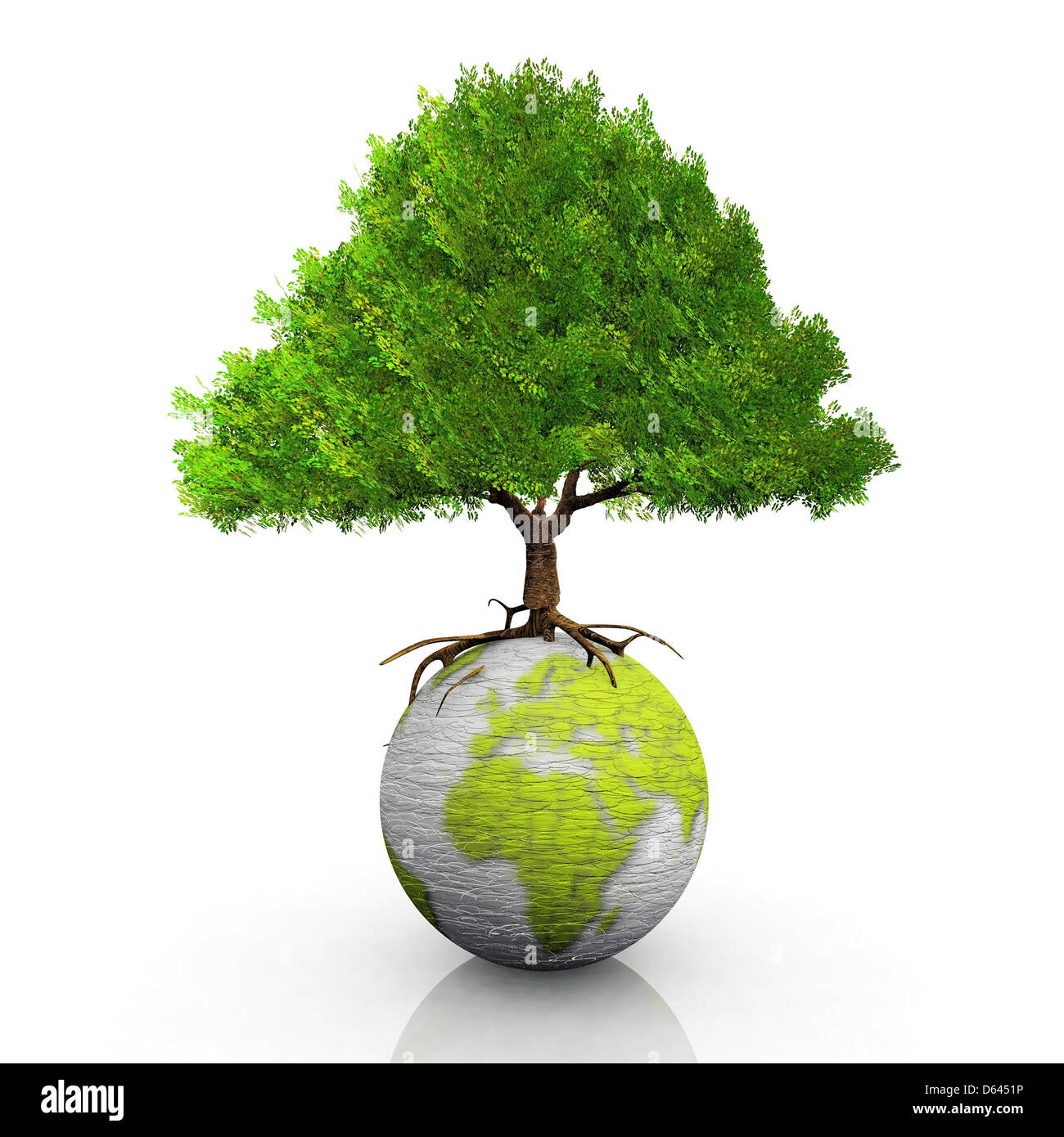 Green Earth and green tree Stock Photo - Alamy