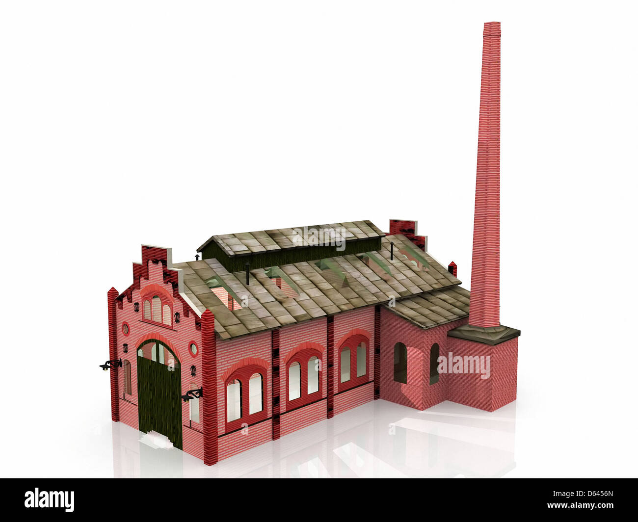 a red brick old factory Stock Photo - Alamy