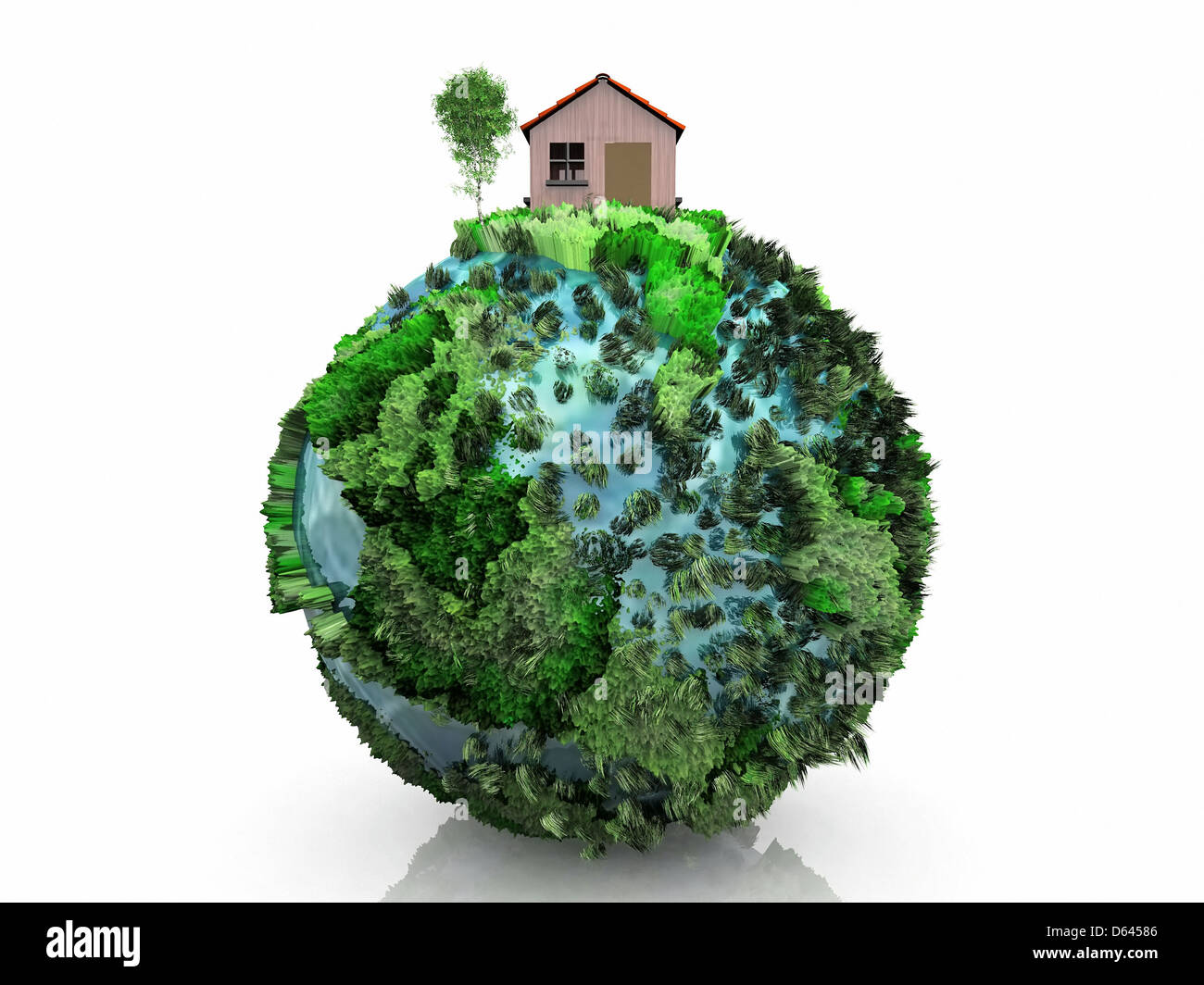 little house on a planet Stock Photo - Alamy