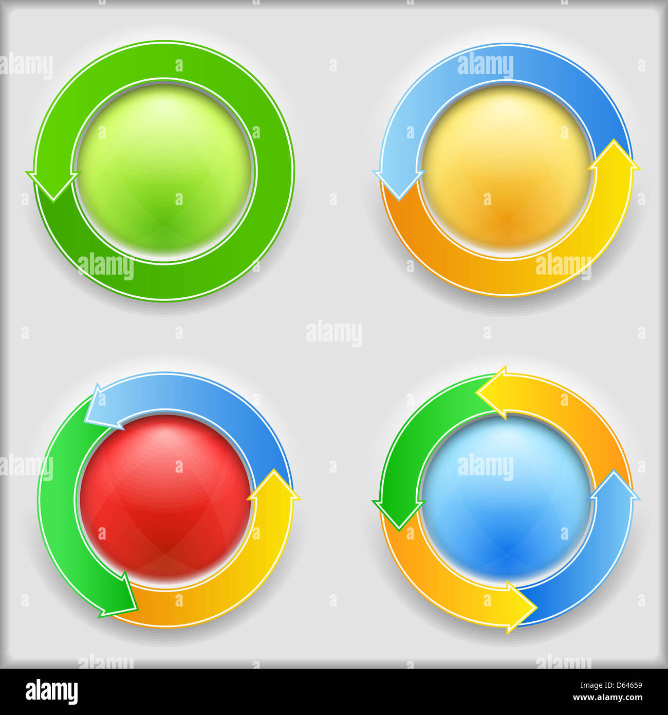Round buttons with arrows Stock Photo - Alamy
