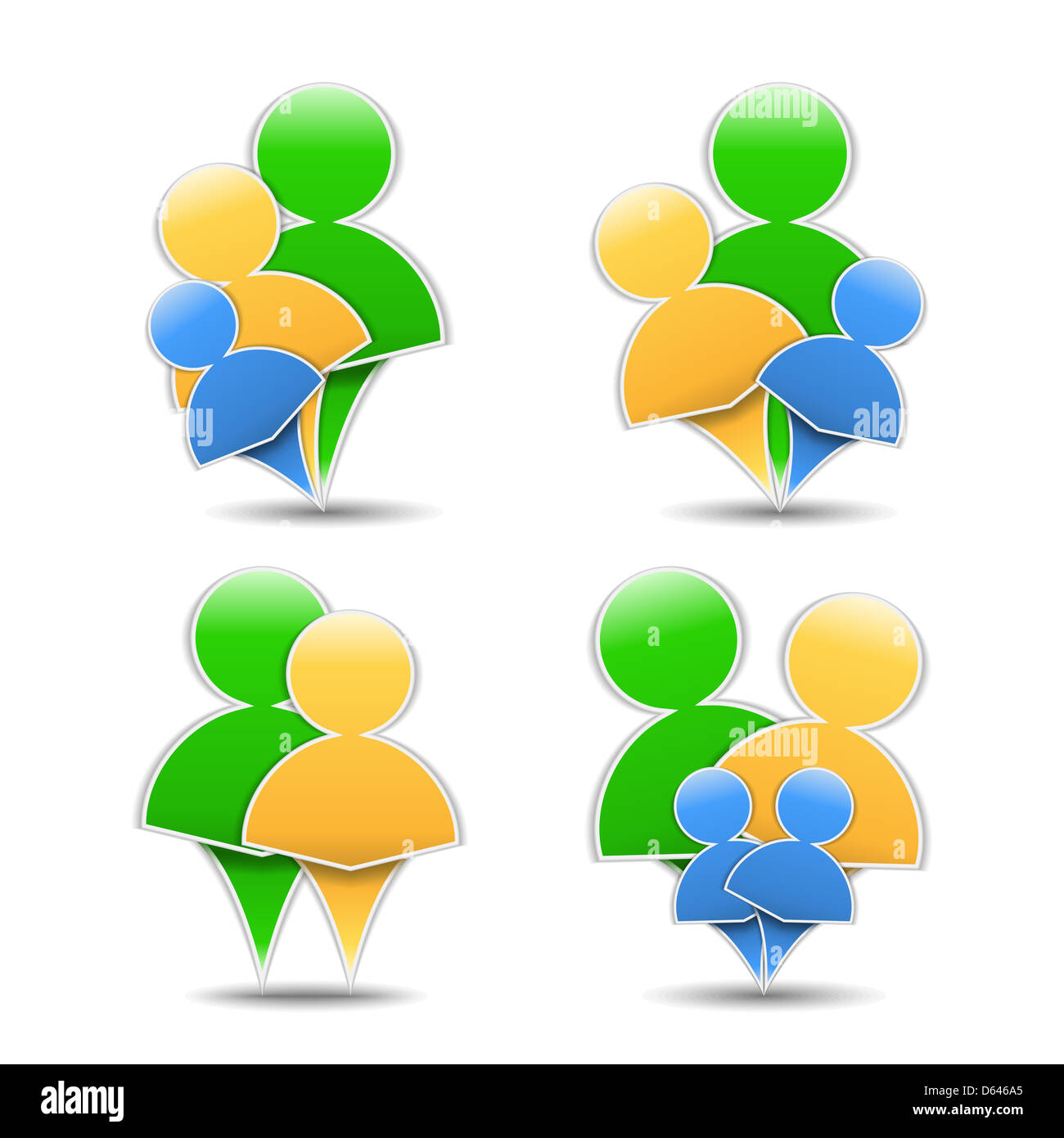 Family shape Cut Out Stock Images & Pictures - Alamy