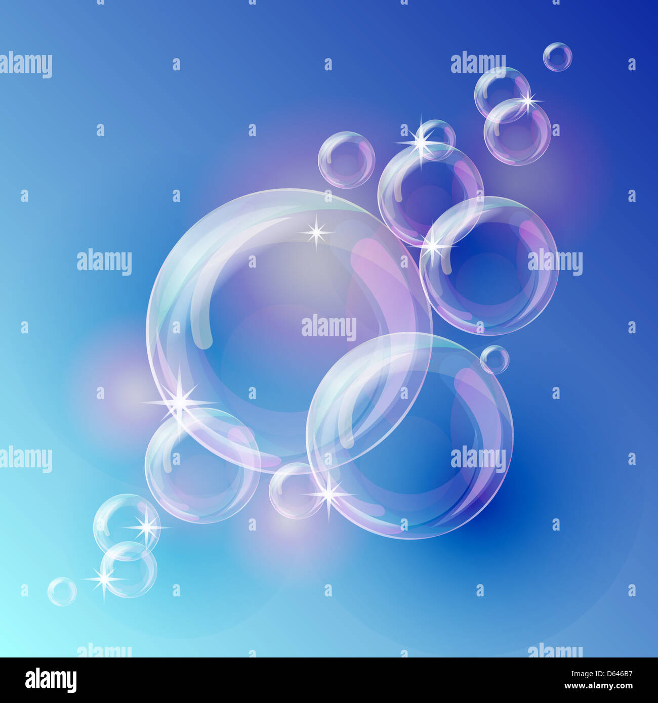 Blue bubble vector background Stock Photo - Alamy