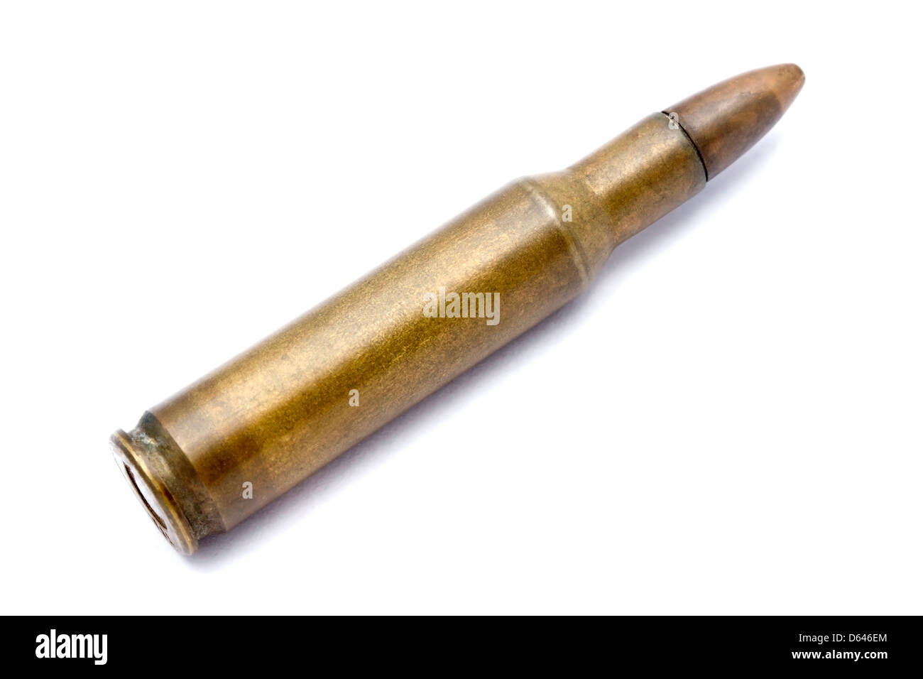 One bullet isolated on white background Stock Photo - Alamy