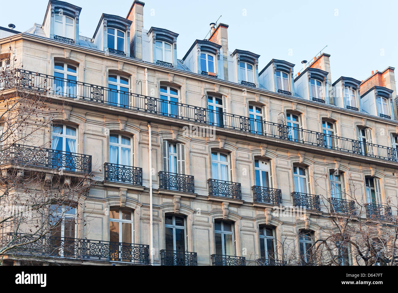 Paris urban building in early spring afternoon Stock Photo - Alamy
