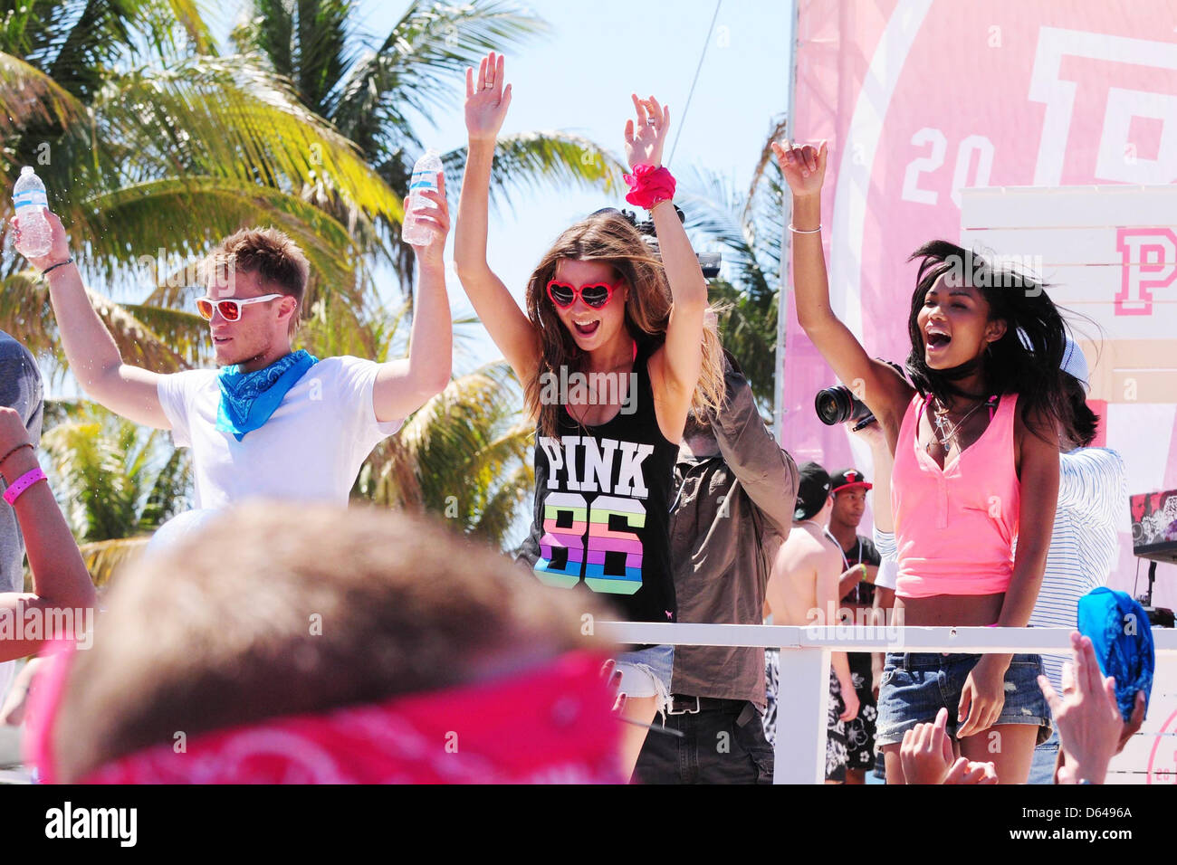 Duncan Penn, Behati Prinsloo and Chanel Iman Victoria's Secret Pink ...