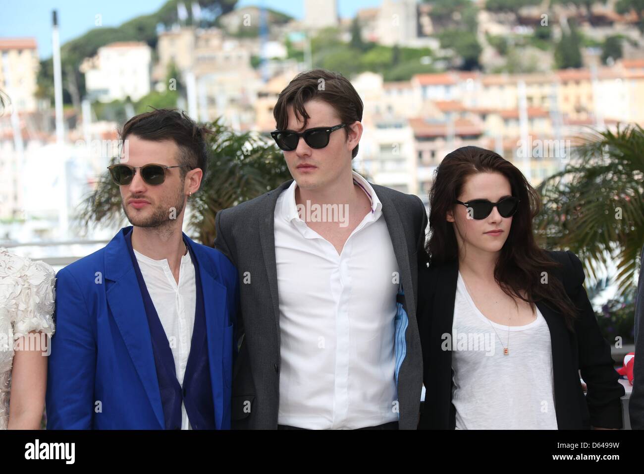 Actors Tom Sturridge (l-r), Sam Riley and Kristen Stewart pose at the ...