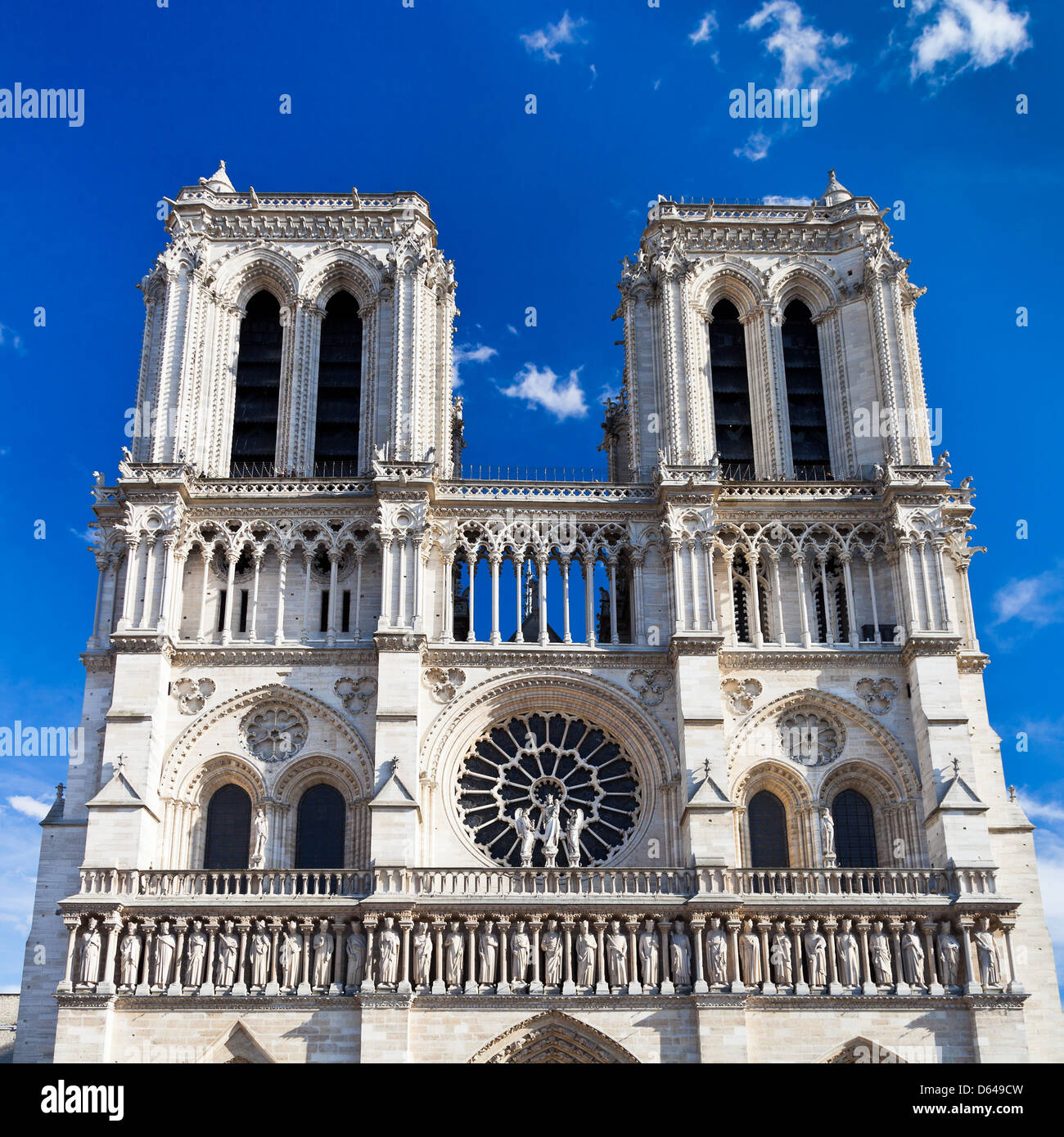 towers of Cathedral Notre-Dame de Paris Stock Photo - Alamy