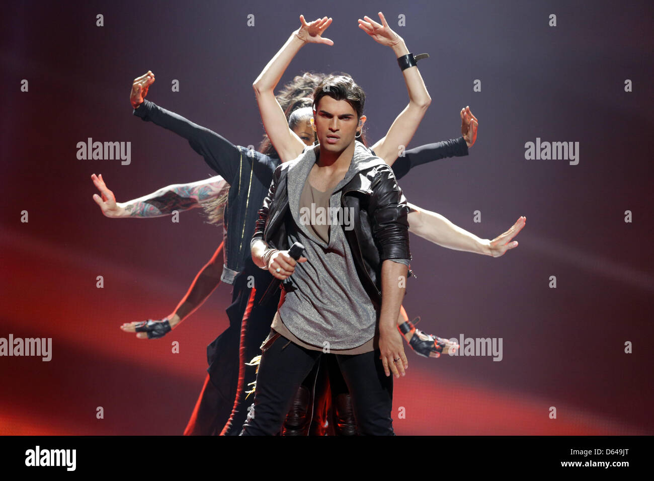 Tooji representing Norway performs during the 1st rehearsal for the 2nd ...