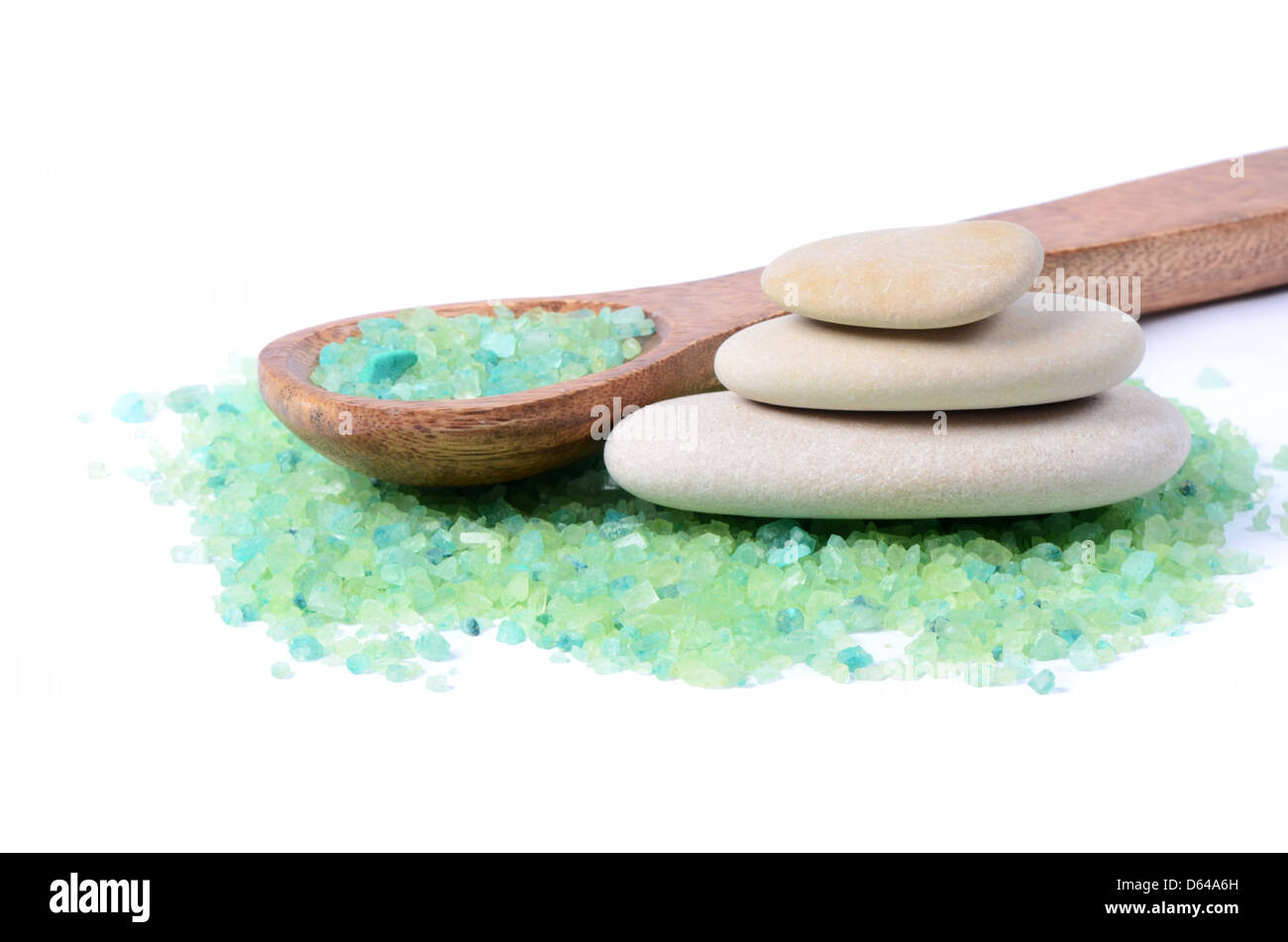 Salt for baths isolated on white background Stock Photo - Alamy