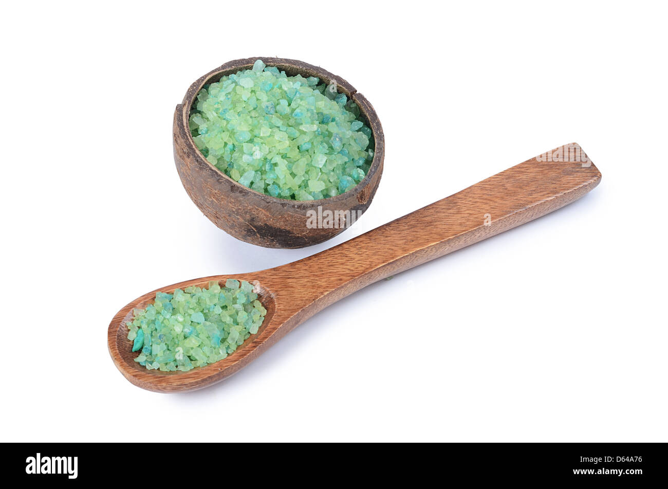 Salt for baths isolated on white background Stock Photo - Alamy