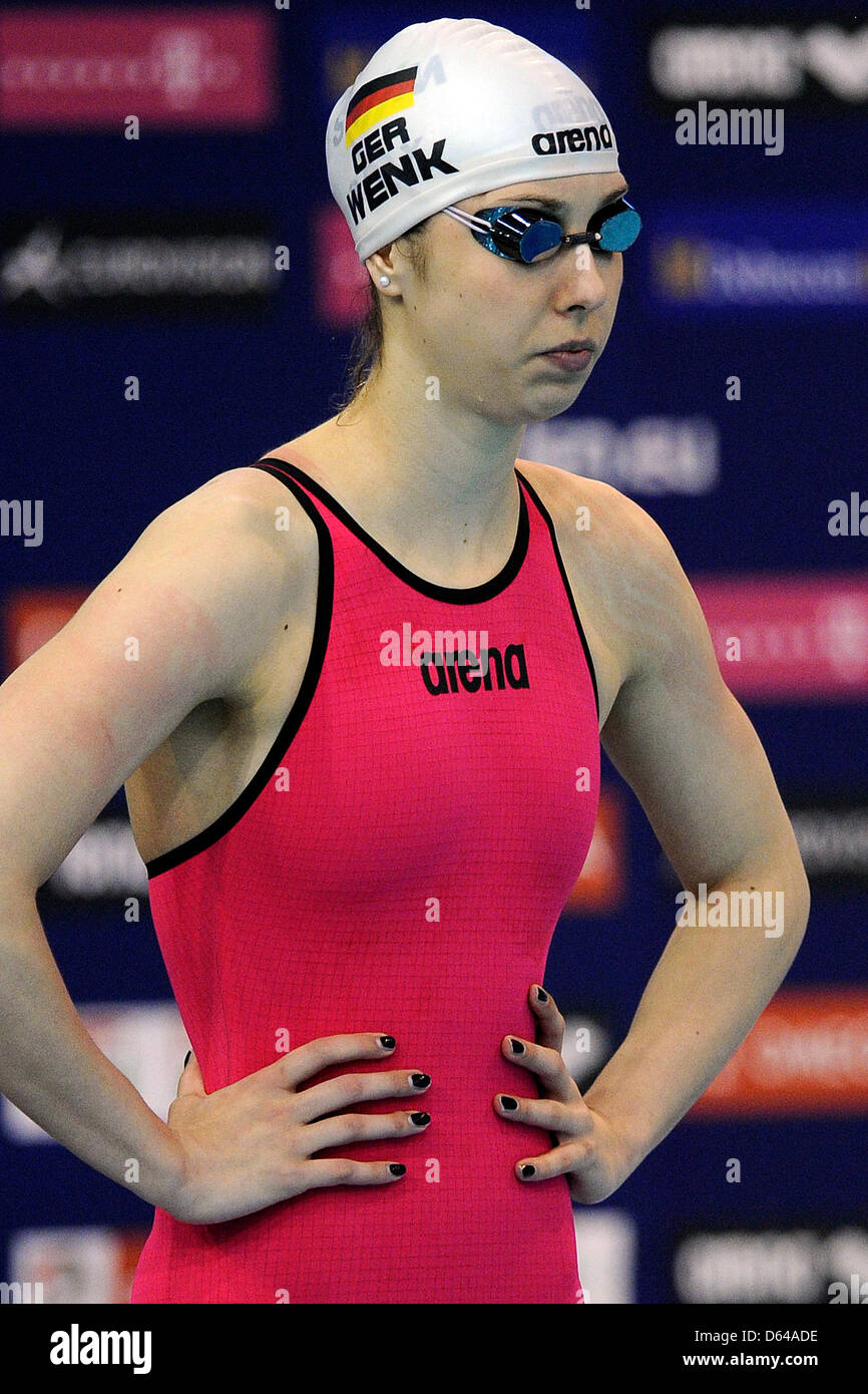Germany's Alexandra Wenk prepares prior the women's 4x200 Meters ...