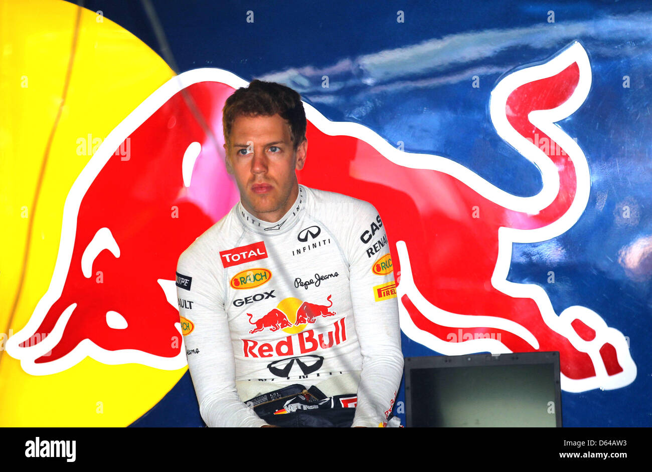 German Formula One driver Sebastian Vettel of Red Bull seen in his ...