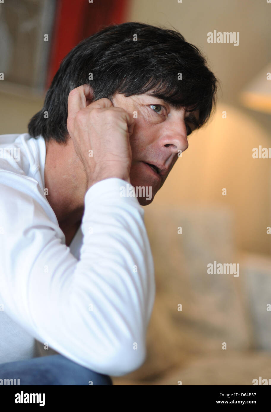 German national soccer coach Joachim Loew gives an interview to German ...