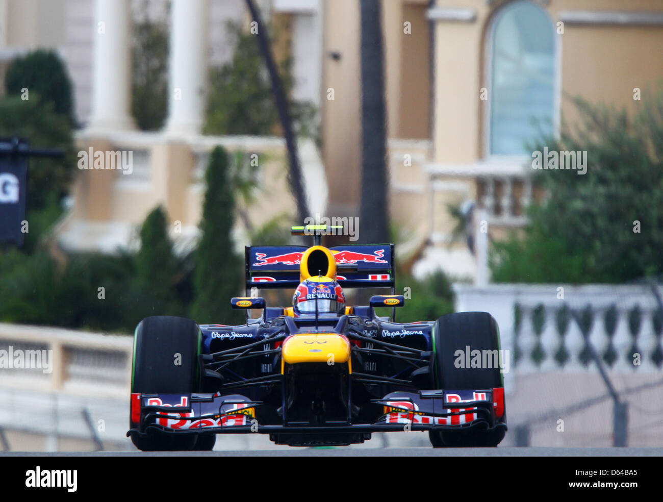 Australian Formula One driver Mark Webber of Red Bull steers his car on ...