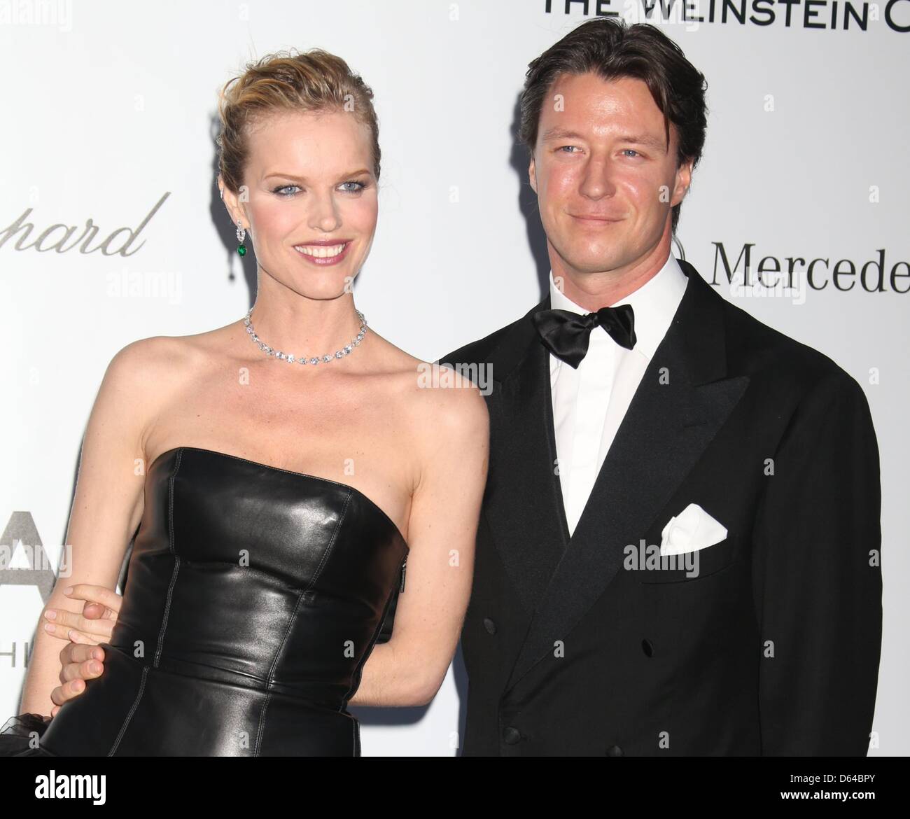 Model Eva Herzigova and Gregorio Marsiaj arrive at amfAR's Cinema ...