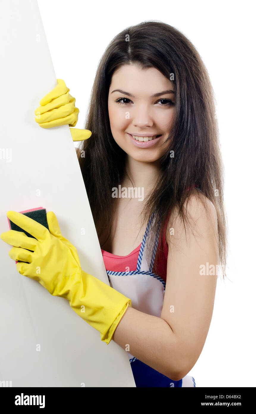 Portrait of the girl - concept Cleaning Stock Photo - Alamy