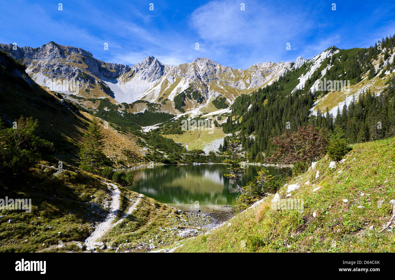 Soiernsee and Schottelkarspitze Stock Photo - Alamy