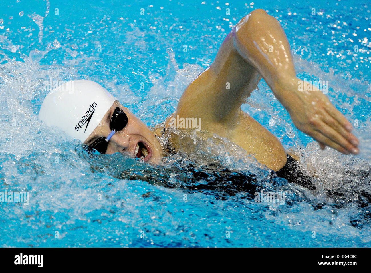 Germany's Lisa Vitting performs during the women's 200 Meters Freestyle ...