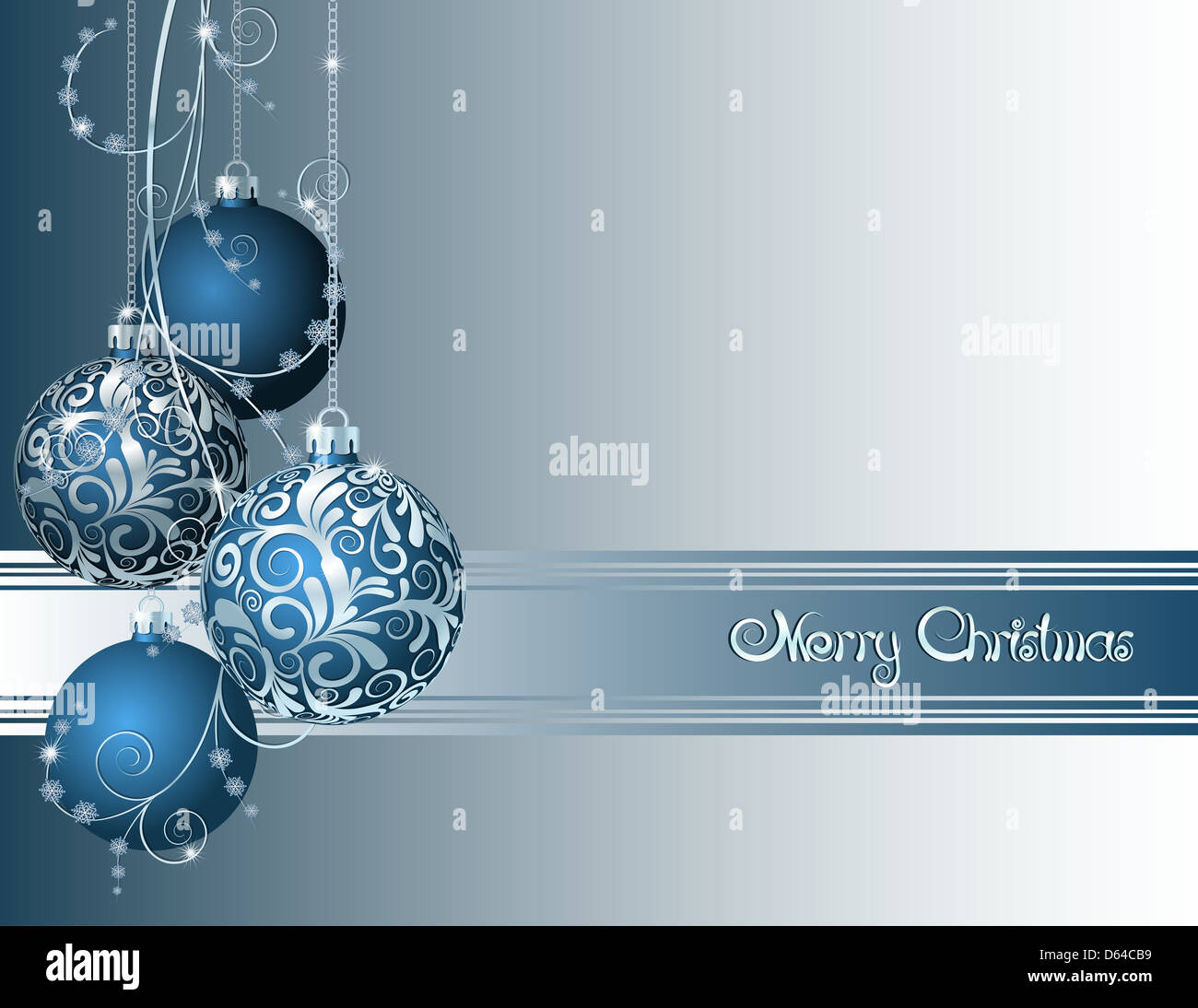 Blue Christmas card Stock Photo - Alamy
