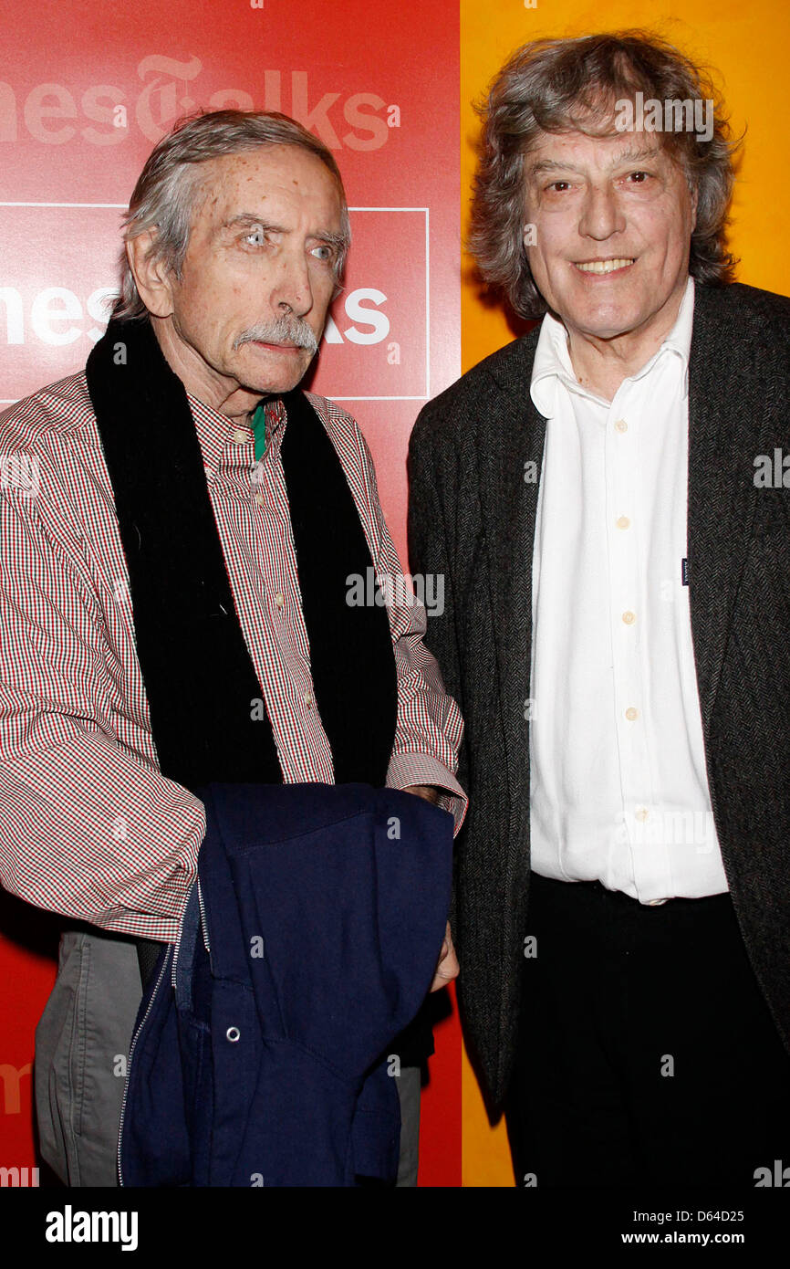Edward Albee and Tom Stoppard 'New York Times Talks' photocall held at ...