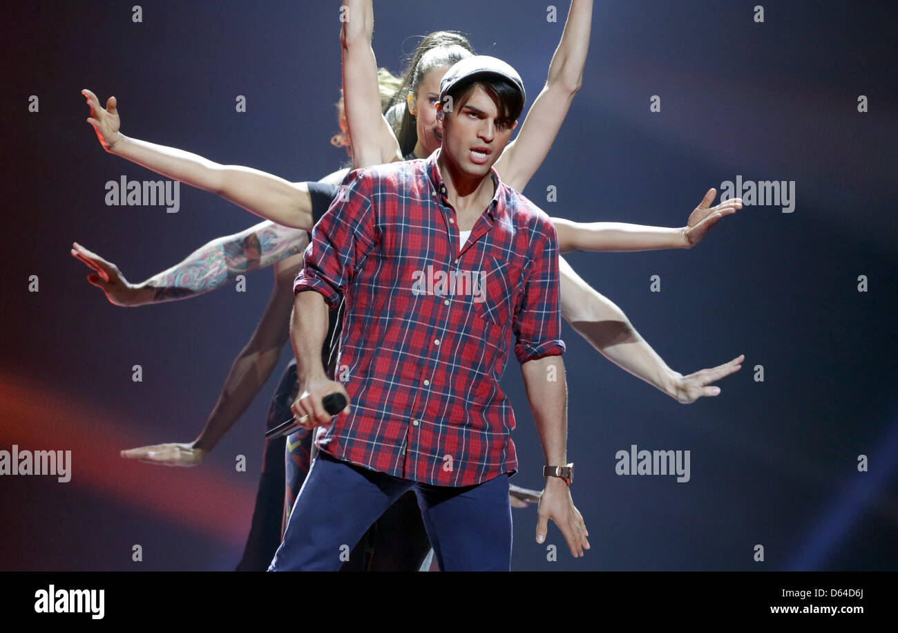 Tooji representing Norway perform during the 1st rehearsal for the ...