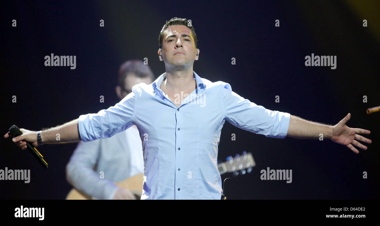 Zeljko Joksimovic representing Serbia performs during the 1st rehearsal ...