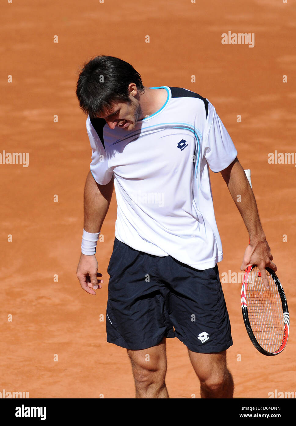Argentina's Leonardo Mayer plays against the Czech Republic's Stepanek ...