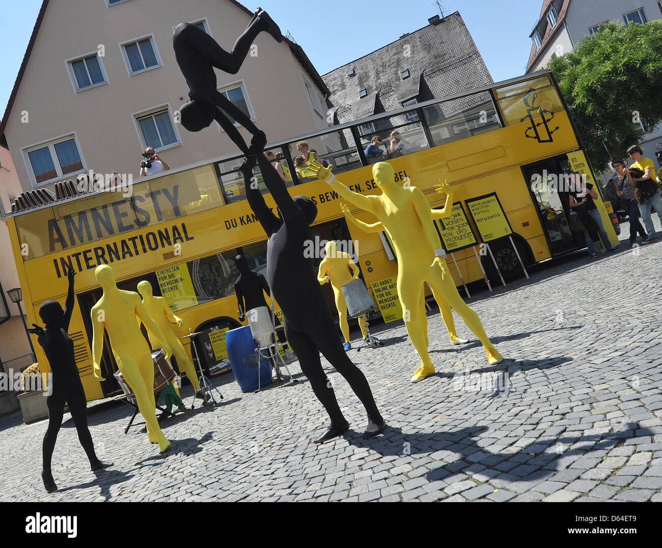 Members of the human rights organistation Amnesty International ...
