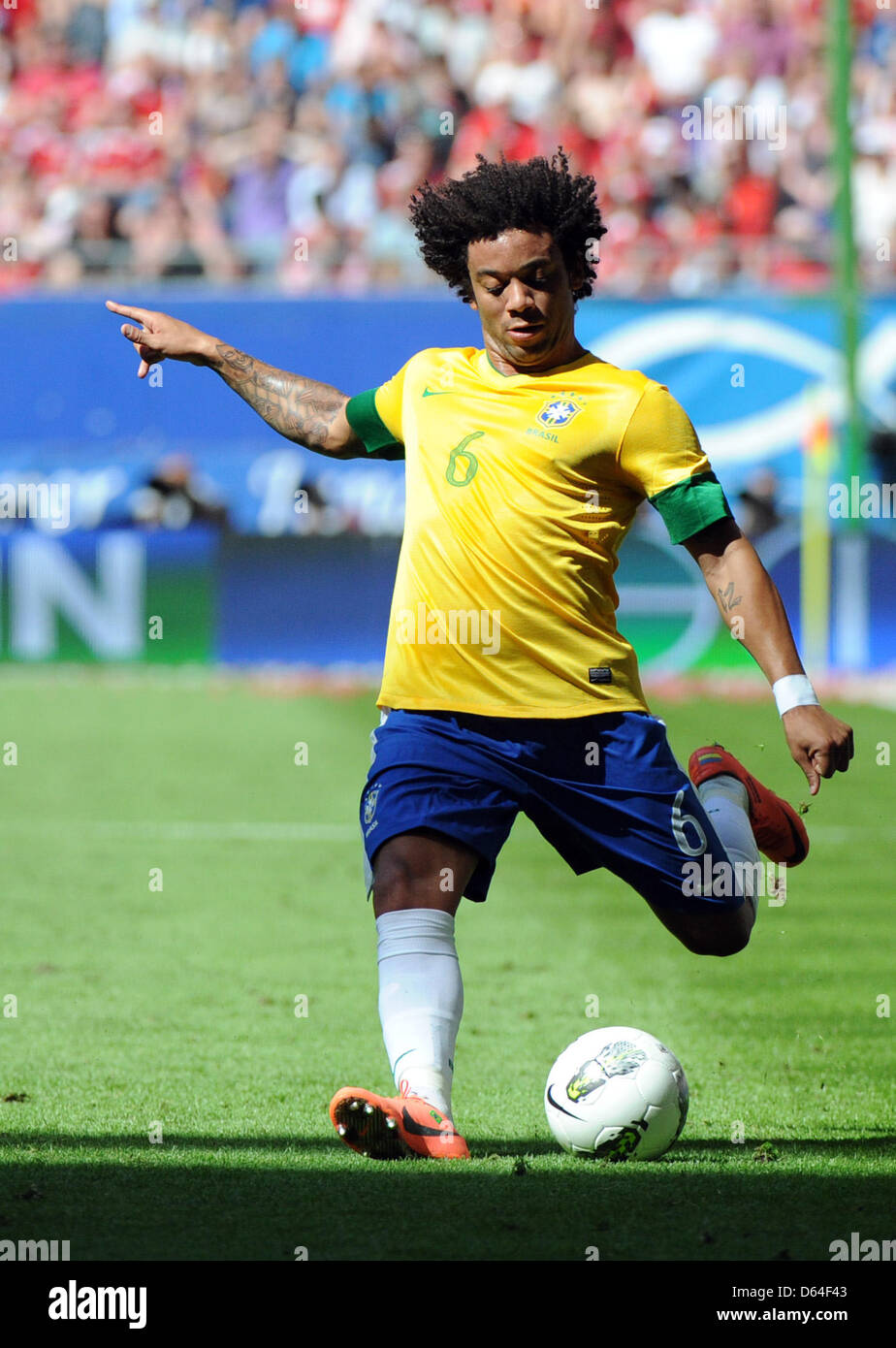 Brazil's Marcelo in action during the international friendly soccer ...