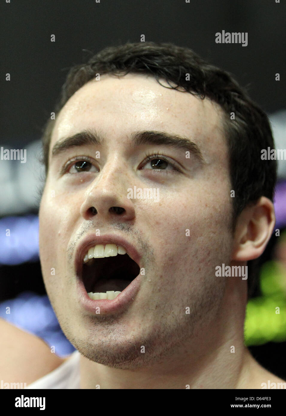 Thomas Kristian of Great Britian celebrates the gold medal during the ...