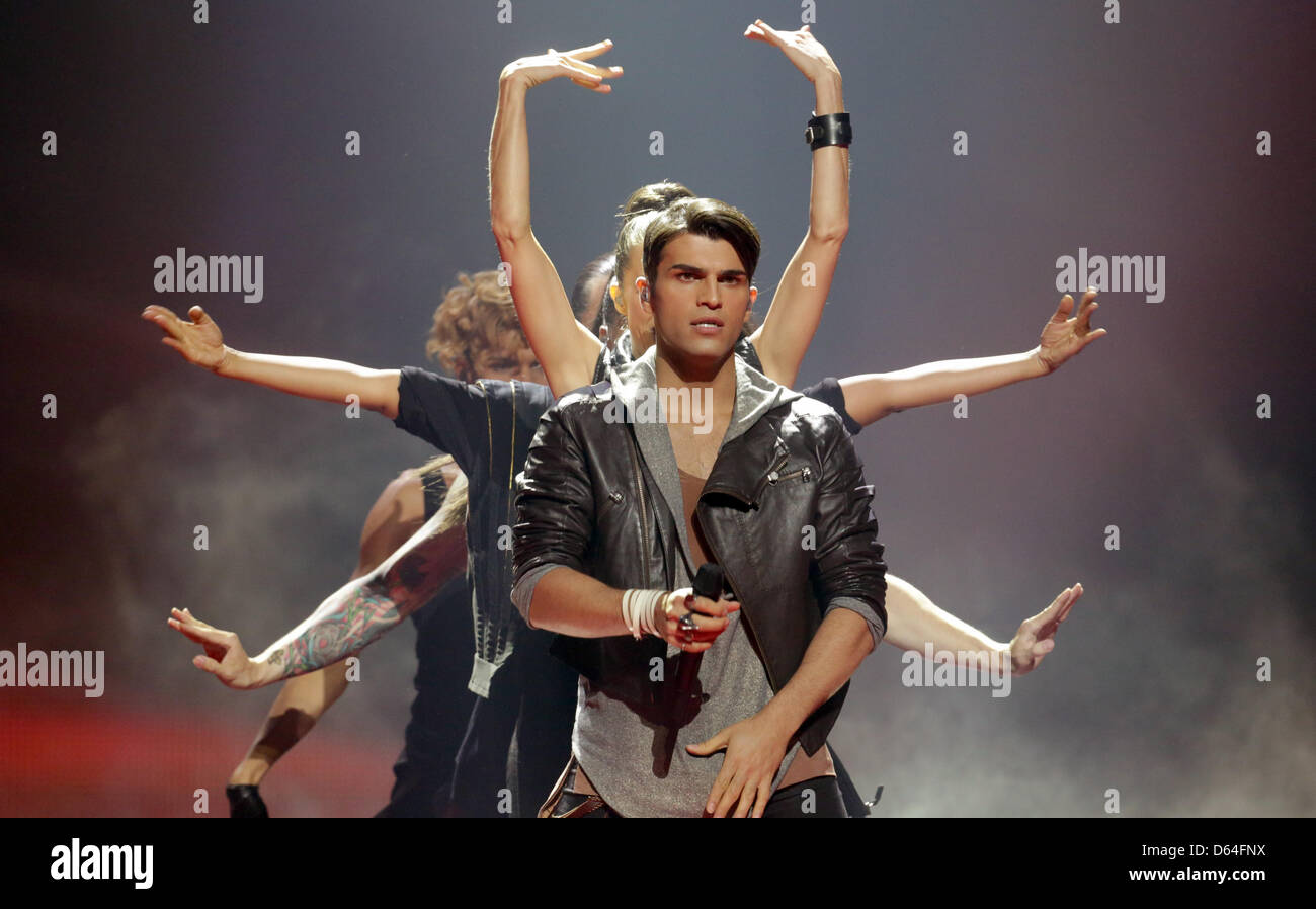 Tooji representing Norway performs during the Grand Final of the ...