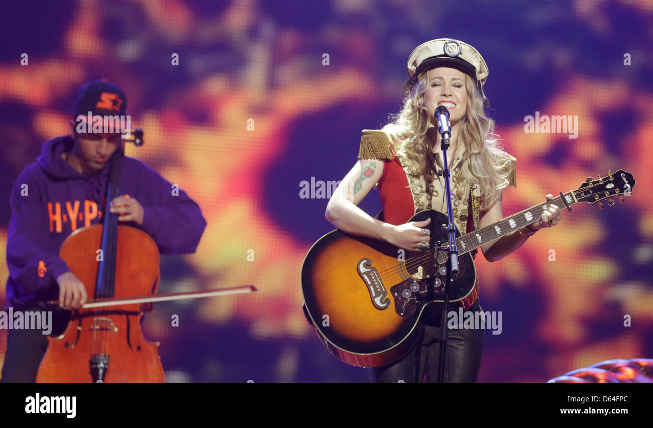 Soluna Samay representing Denmark performs during the Grand Final of ...